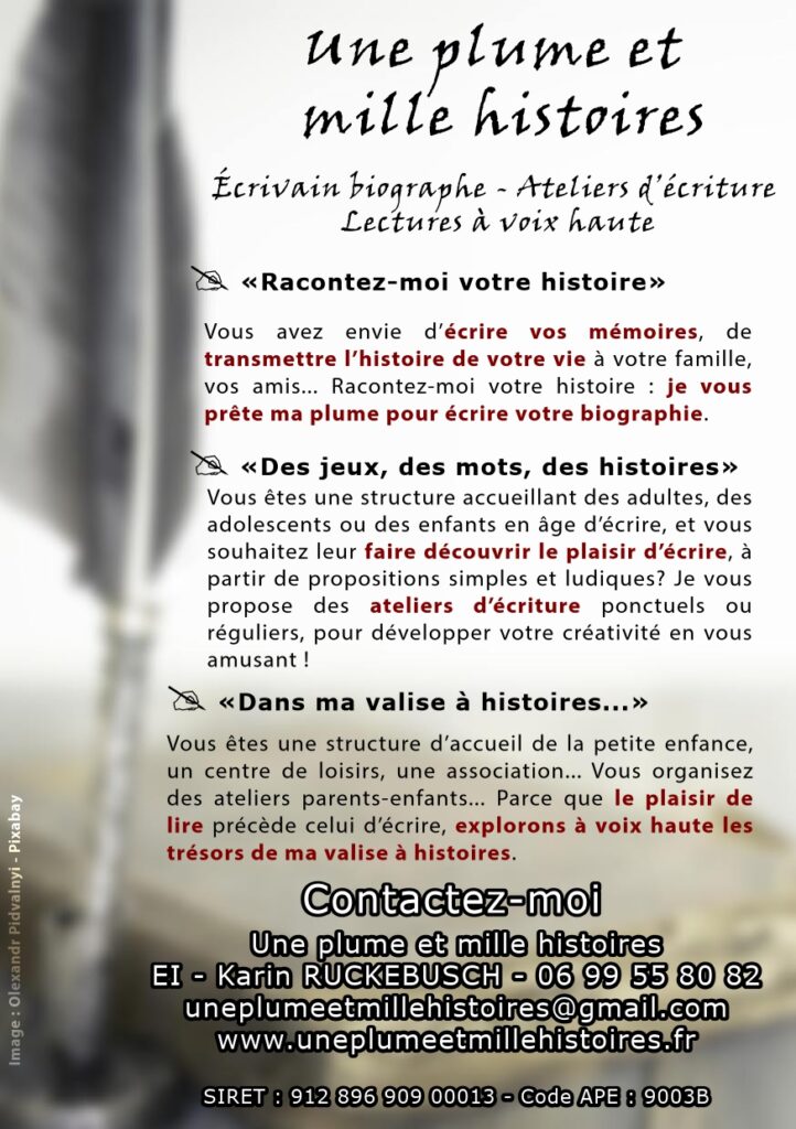 Contactez-moi - Une plume et mille histoires